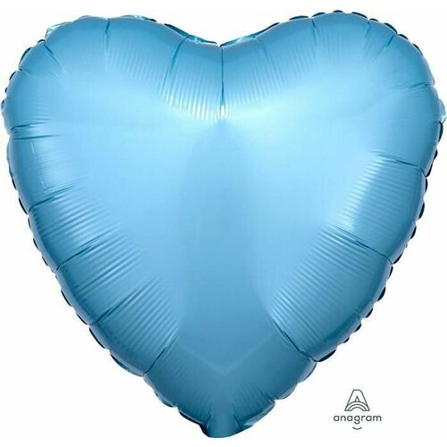 Воздушный шар, Весёлая затея, Сердце Blue металлик США