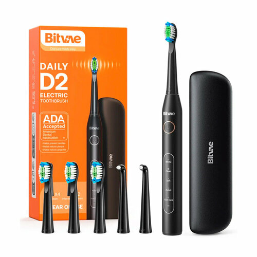 Зубная щётка электрическая Bitvae D2 Daily + Case Toothbrush, черная