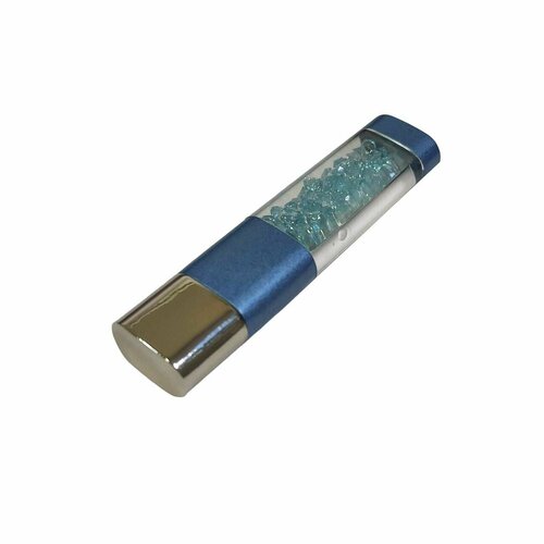 Подарочный USB-флеш-накопитель с кристаллами синий 32GB