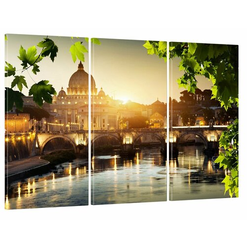 Модульная картина для интерьера на стену / Романтика / "Закат в Венеции" 60x100 см MK30110