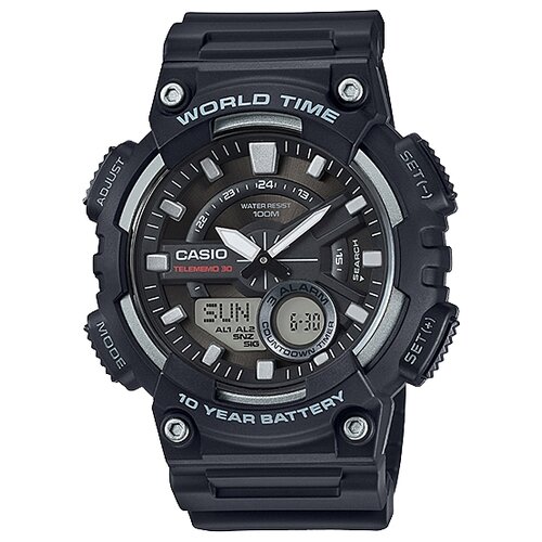 Наручные часы CASIO Collection Men AEQ-110W-1A, серебряный, черный
