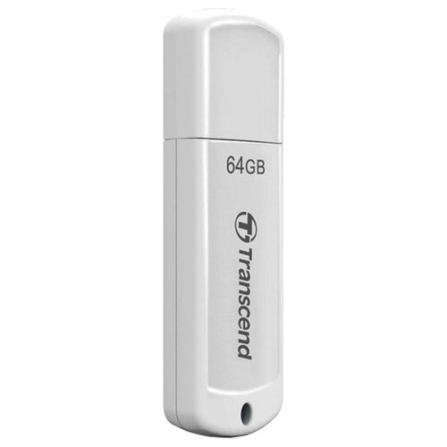 Флешка Transcend JetFlash 370 64 ГБ, 1 шт., белый