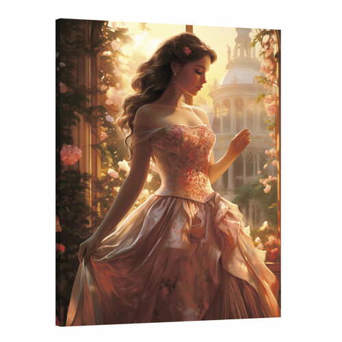 Интерьерная картина 50х70 "Принцесса в романтическом саду"