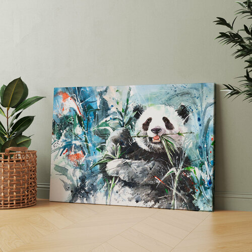 Картина на холсте (Панда Арт, животные, природа) 30 40 см/для интерьера/на стену/в подарок/в кабинет