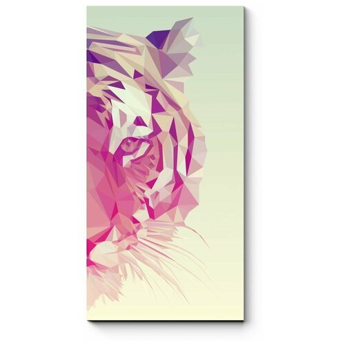 Модульная картина Многогранный тигр 40x80
