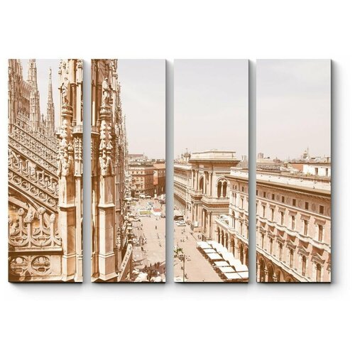 Модульная картина Винтажное фото Милана 180x135