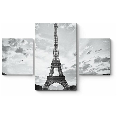 Модульная картина Черно-белый Париж 110x72