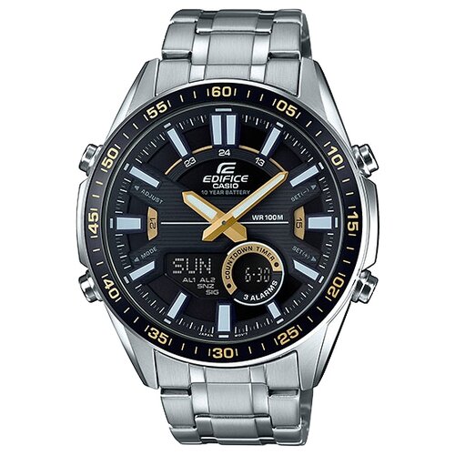 Наручные часы CASIO Edifice EFV-C100D-1B, черный, серебряный