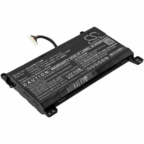 Аккумуляторная батарея CameronSino CS-HPM171NB для ноутбука HP Omen 17-AN (FM08, CS-HPM171NB) 5300mah 12 Pin