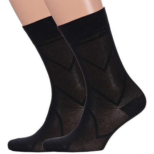 Носки PARA socks, 2 пары, размер 25, черный