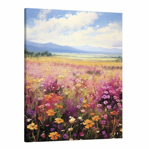 Интерьерная картина 50х70 "Полевые цветы"
