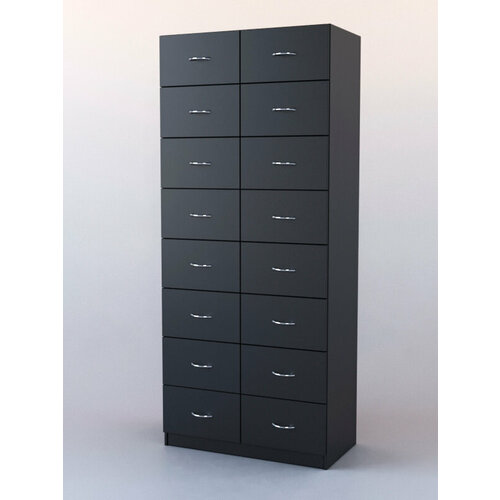 Шкаф для аптек №8 - картотека, Черный 90 x 45 x 210 см