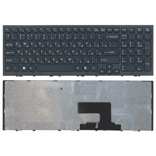 Клавиатура ОЕМ для ноутбука Sony Vaio VPC-EE VPCEE черная с черной рамкой