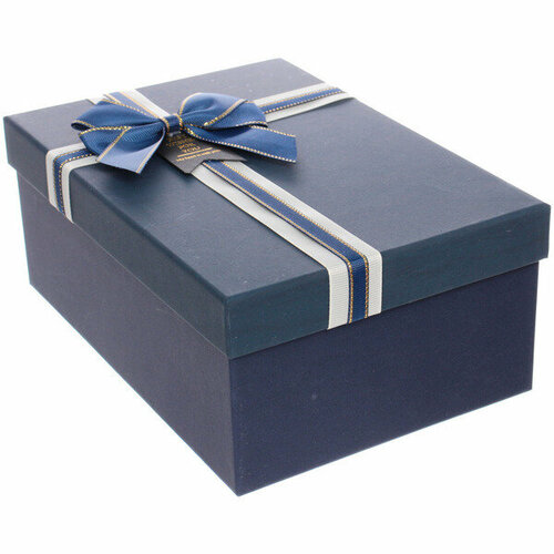 Коробка подарочная «Нежный бант» 23*16*9,5 см, синий