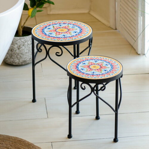 Koopman Комплект столиков для цветов Moti Floreale 32-38 см, 2 шт X75000330
