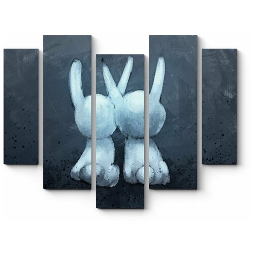 Модульная картина Любовь кроликов 211x171