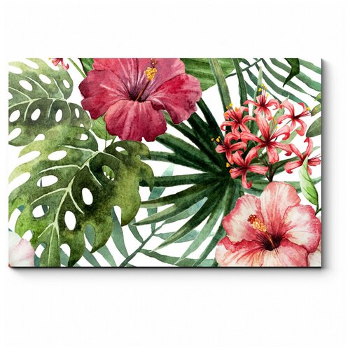 Модульная картина Тропические цветы 50x33