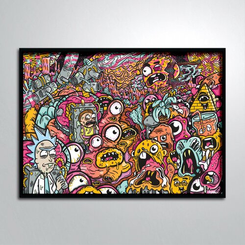 Постер в раме/Рик и Морти Кошмар Обои Rick and Morty