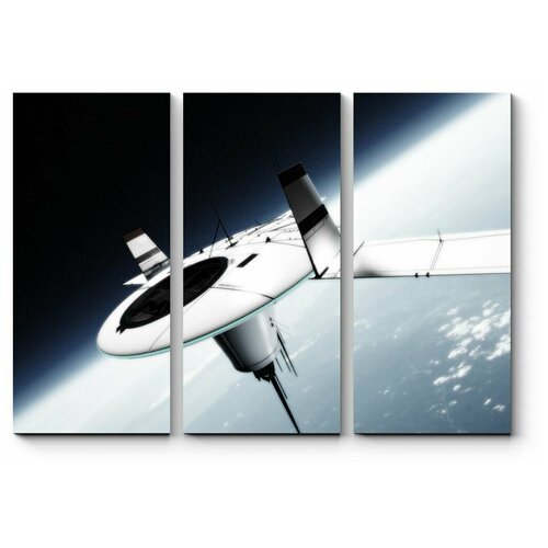 Модульная картина Космический корабль 140x100