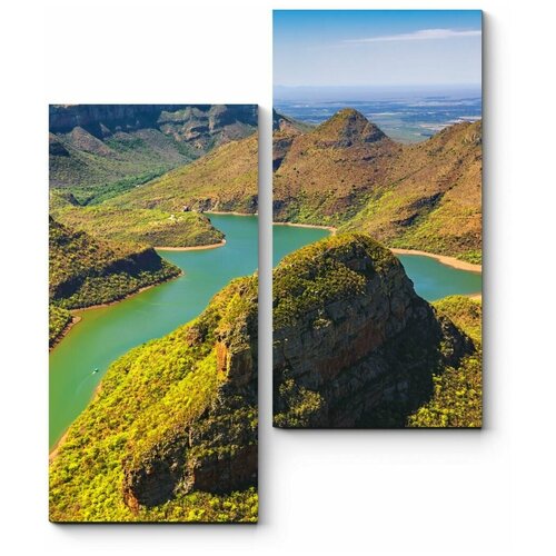 Модульная картина Зеленый каньон 40x50