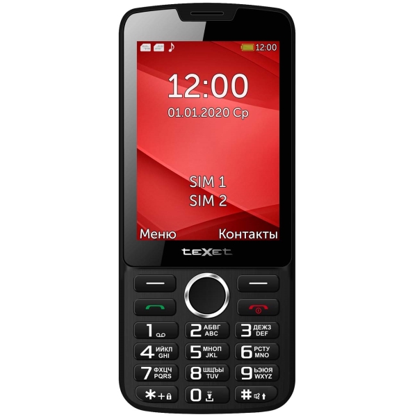 Мобильный телефон teXet TM-308 Black/Red