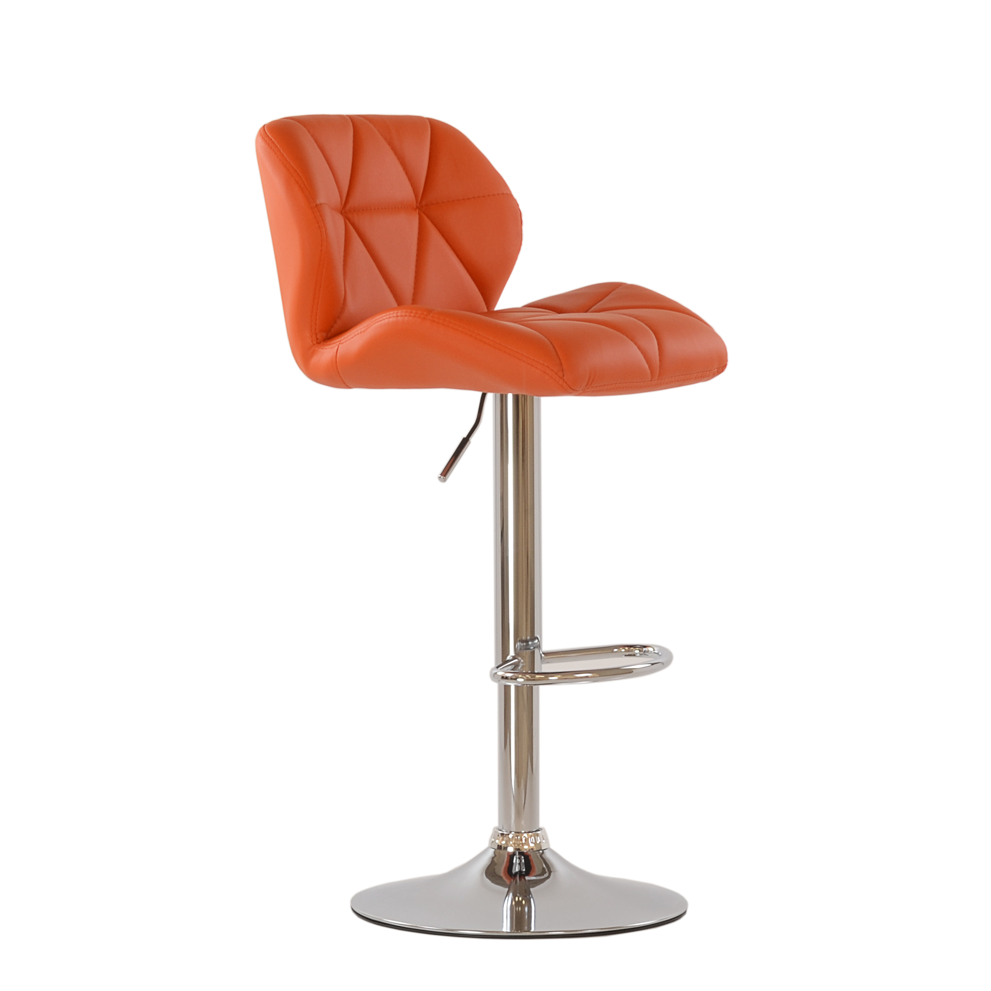 Барный стул Barneo N-85 Diamond оранжевая экокожа