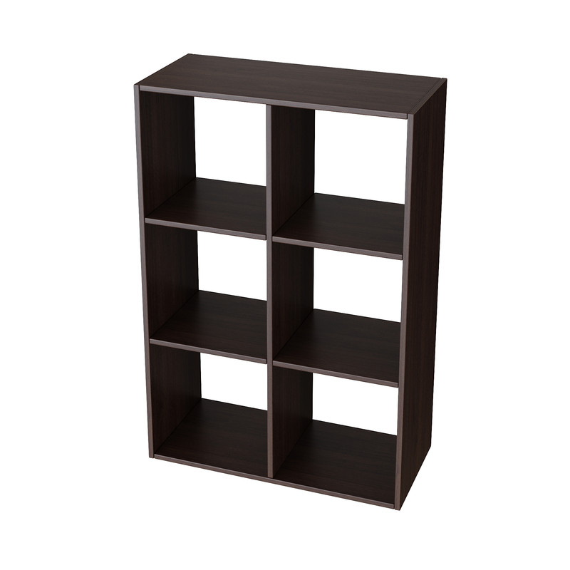 Стеллаж Cube 6 секций, 720x330x1074, венге