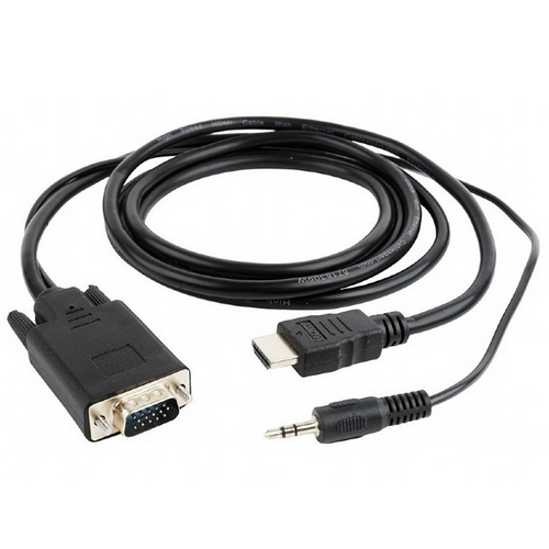 Кабель Cablexpert VGA - HDMI / Jack 3,5mm вилка-вилка 5м A-HDMI-VGA-03-5M.