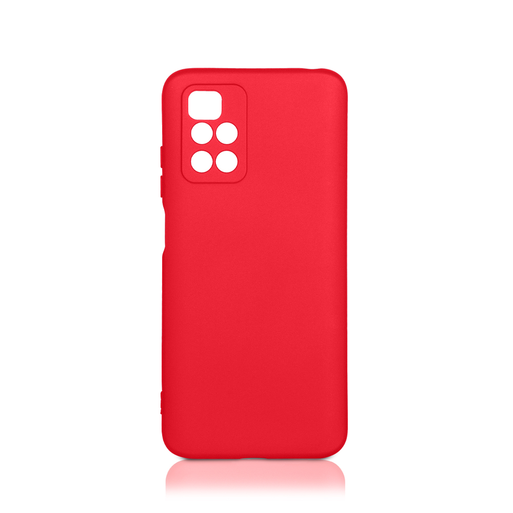 Чехол DF силиконовый с м/ф для Xiaomi Redmi 10, красный (DF xiOriginal-24)