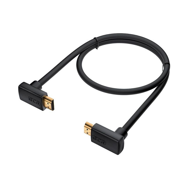 Кабель GCR HDMI 2.0 верх./верх.угол 2м, черный (GCR-52310)