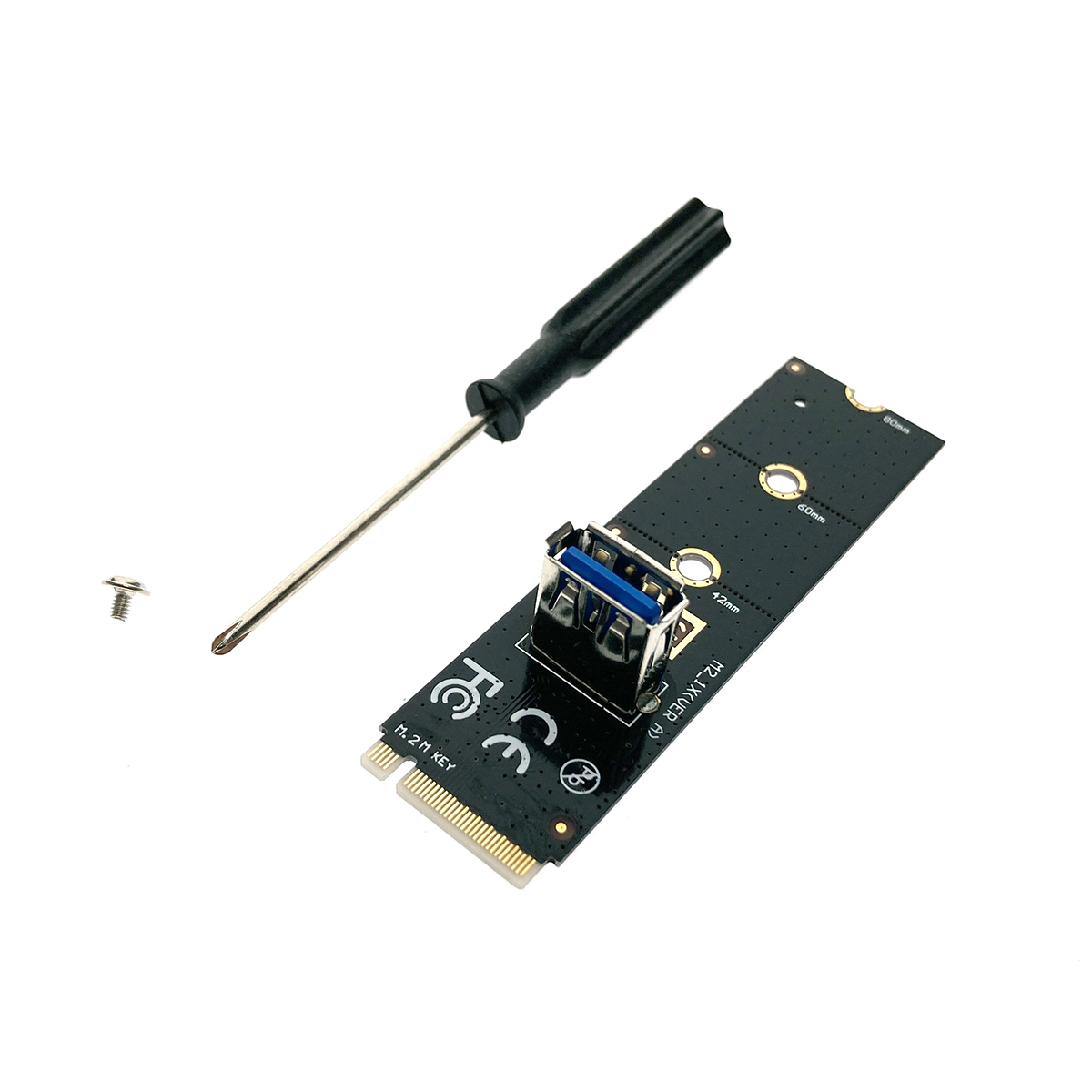 Адаптер M.2 NGFF /2242, 2260, 2280/ to USB3.0 для подключения Riser Card