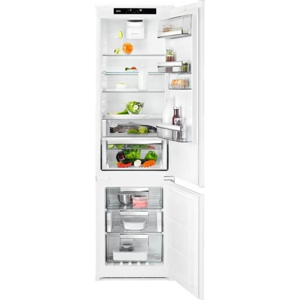 Встраиваемый холодильник AEG SCB819E8TS белый, черный