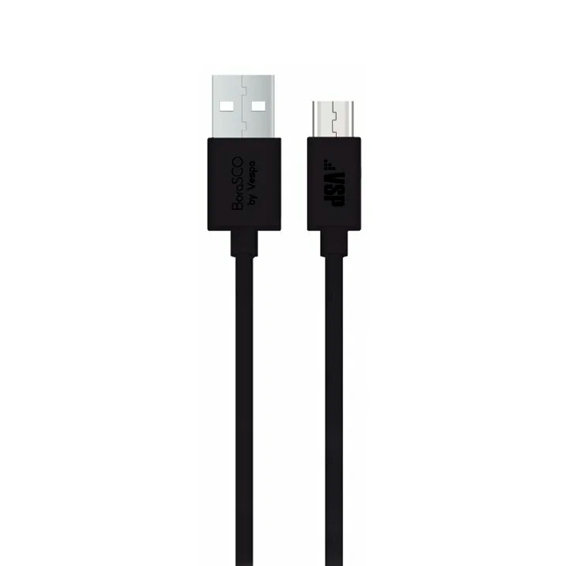 Кабель BoraSCO USB/microUSB 2А 3м, черный (37934)