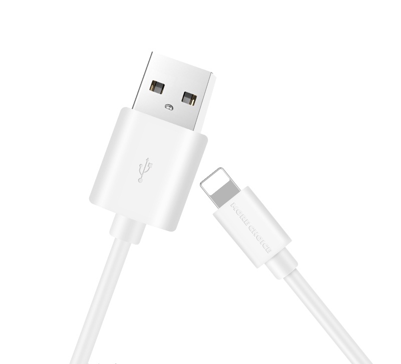 Дата-кабель More choice K13i USB 2.1A для Lightning 8-pin TPE 1м White