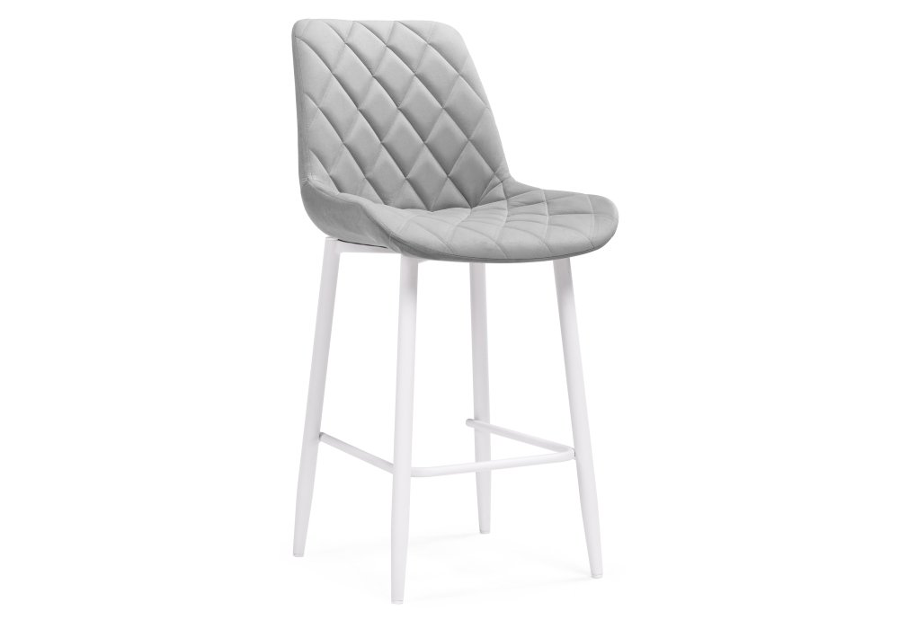 Полубарный стул Woodville Баодин К Б/К светло-серый/белый