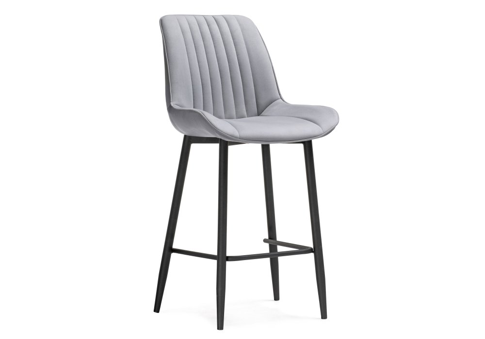 Полубарный стул Woodville Седа К светло-серый/черный
