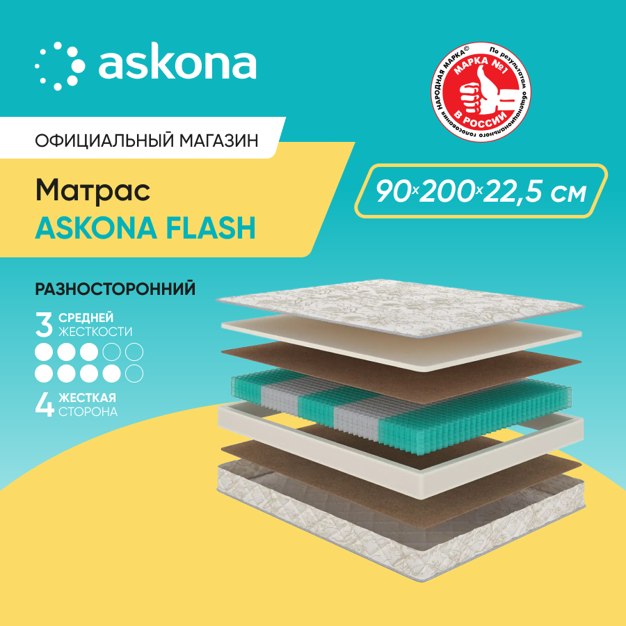 Матрас Askona Flash 90х200