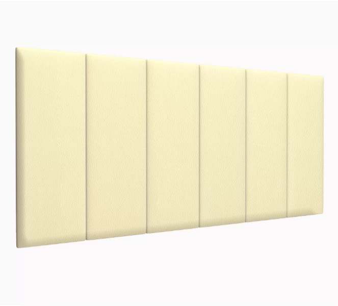 Мягкое изголовье кровати Eco Leather Vanilla 30х80 см 4 шт.