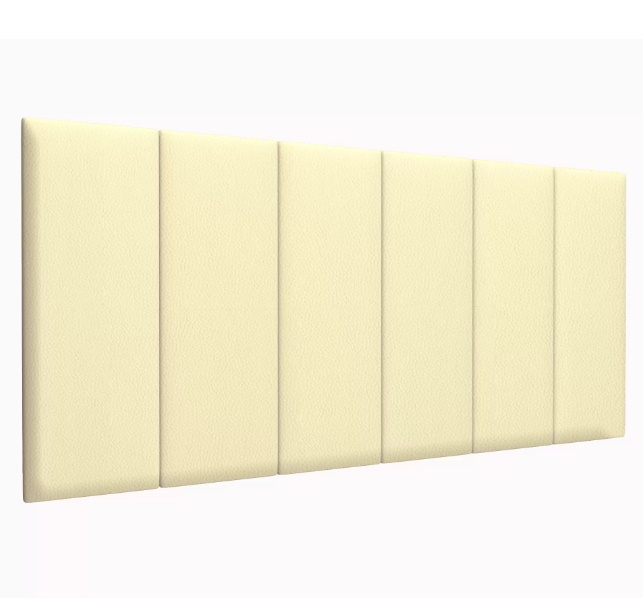 Мягкое изголовье кровати Eco Leather Vanilla 30х100 см 4 шт.