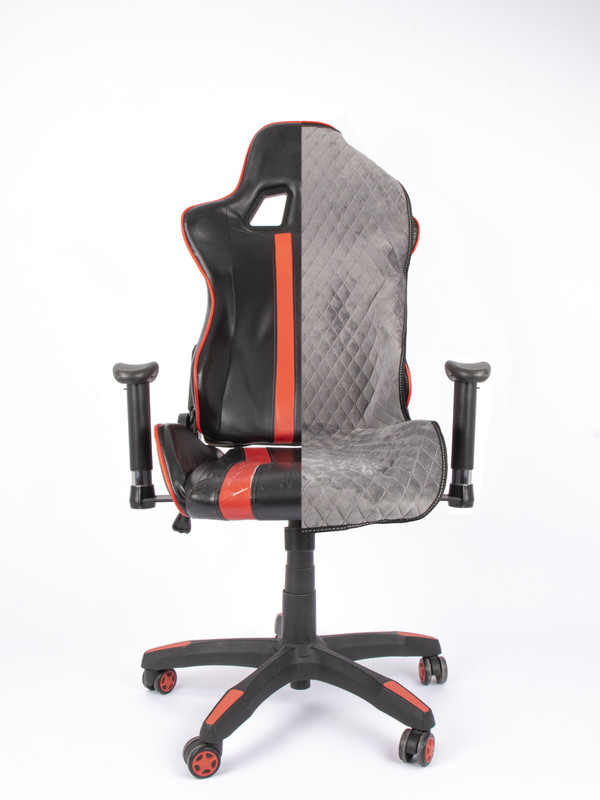 Чехол GVG Ромб для компьютерного офисного кресла серый