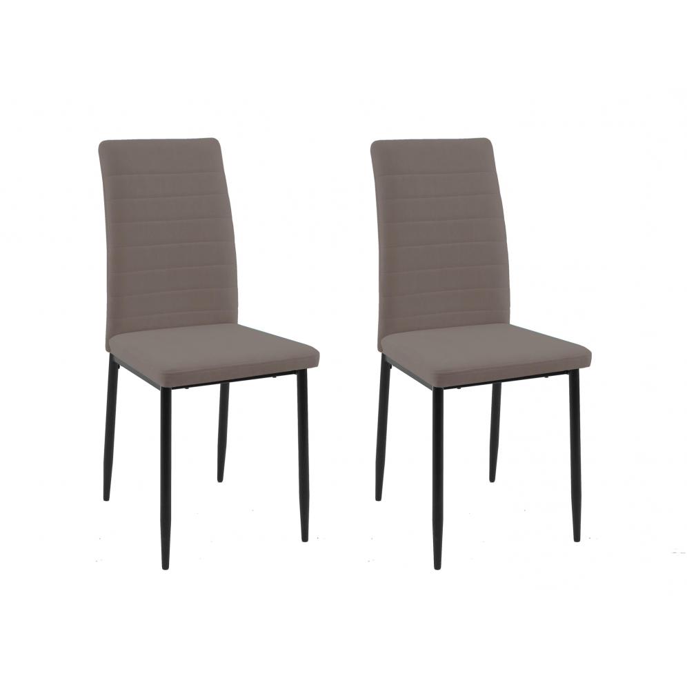 Комплект стульев 2 шт. Дик ТЕКС, черный/latte/латте