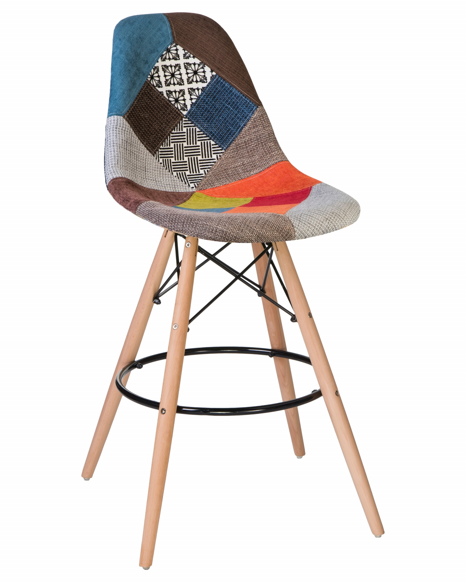 Барный стул Лого-М LMZL-PP638G Patchwork D0000000000000002849, черный/бежевый/patchwork