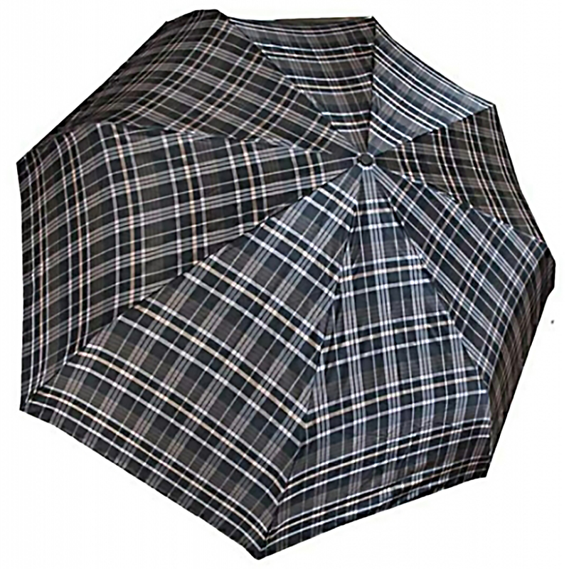 Зонт складной мужской автоматический Три Слона 501-L черный/бежевый