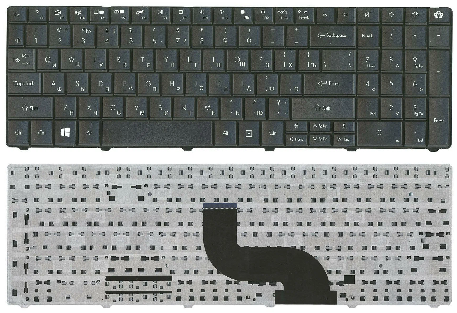 Клавиатура для ноутбука Packard Bell Gateway E1 черная