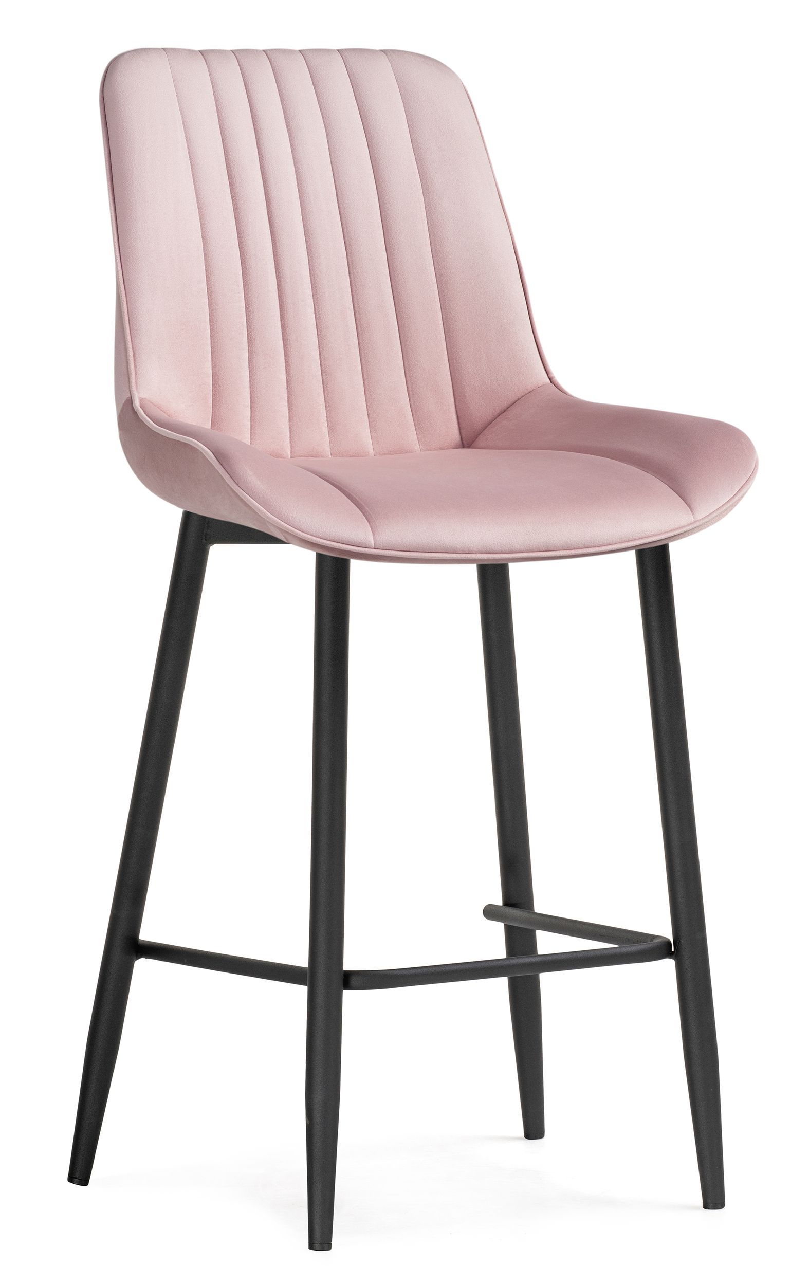 Полубарный стул Woodville Седа К розовый/черный