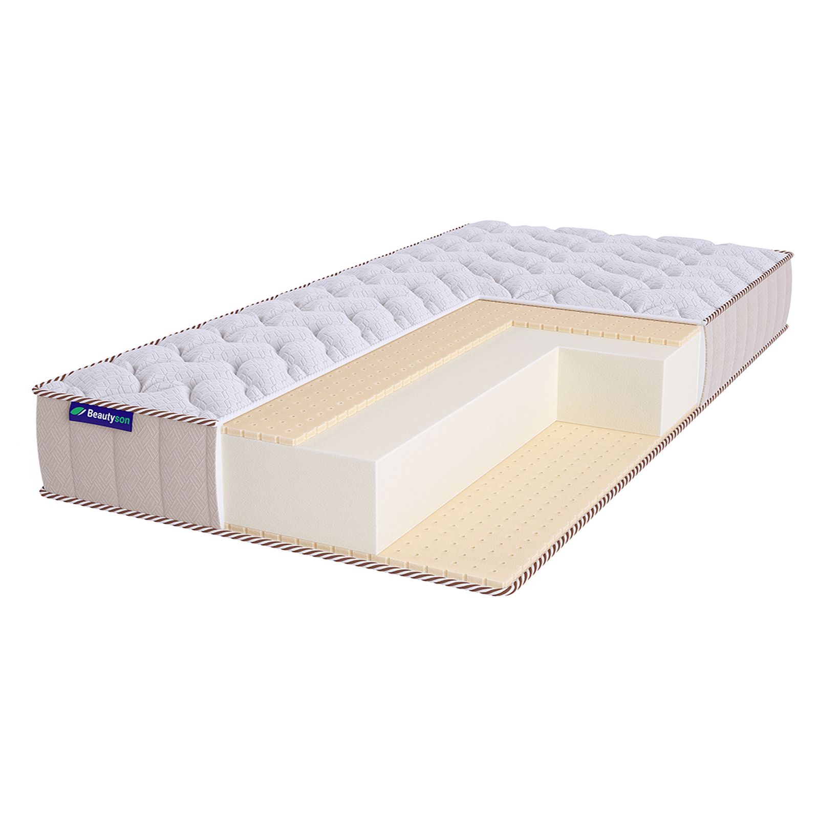 Матрас Beautyson Roll Foam Hard 14 Latex Double Lux, 95х165, 18 см, беспружинный