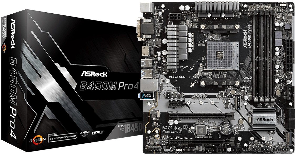 Материнская плата ASRock B450M Pro4 R2.0