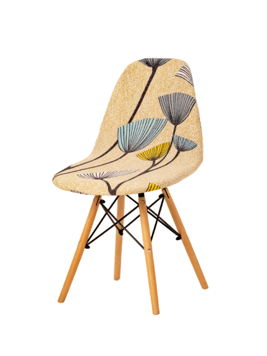 Чехол LuxAlto на стул со спинкой Eames, Aspen, Giardino, Одуванчики, 1 шт. (11626)