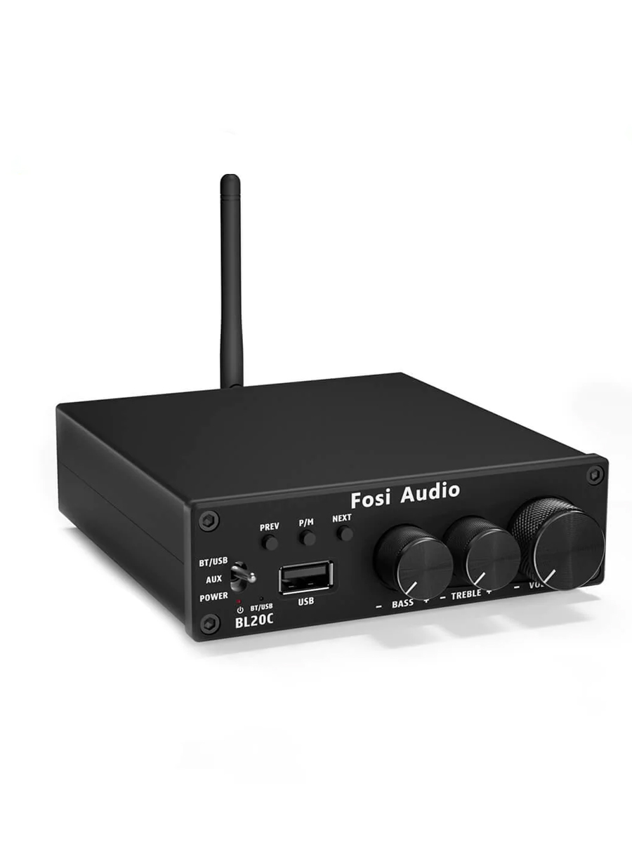 Fosi Audio BL20C Bluetooth HiFi 2.1 Усилитель 160 Вт x 2 + USB, класс D