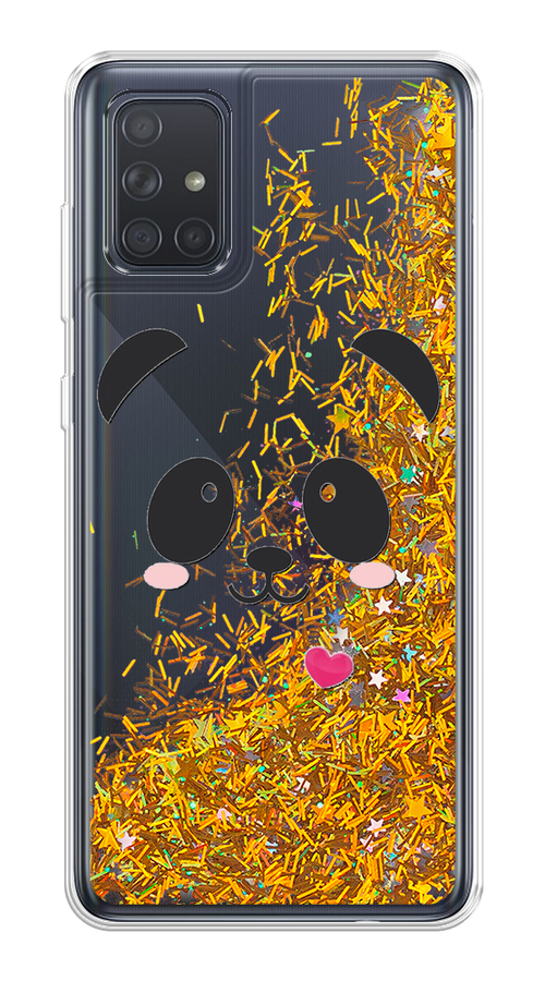 Чехол Awog на Samsung Galaxy A71 4G "Влюбленный панда контур"